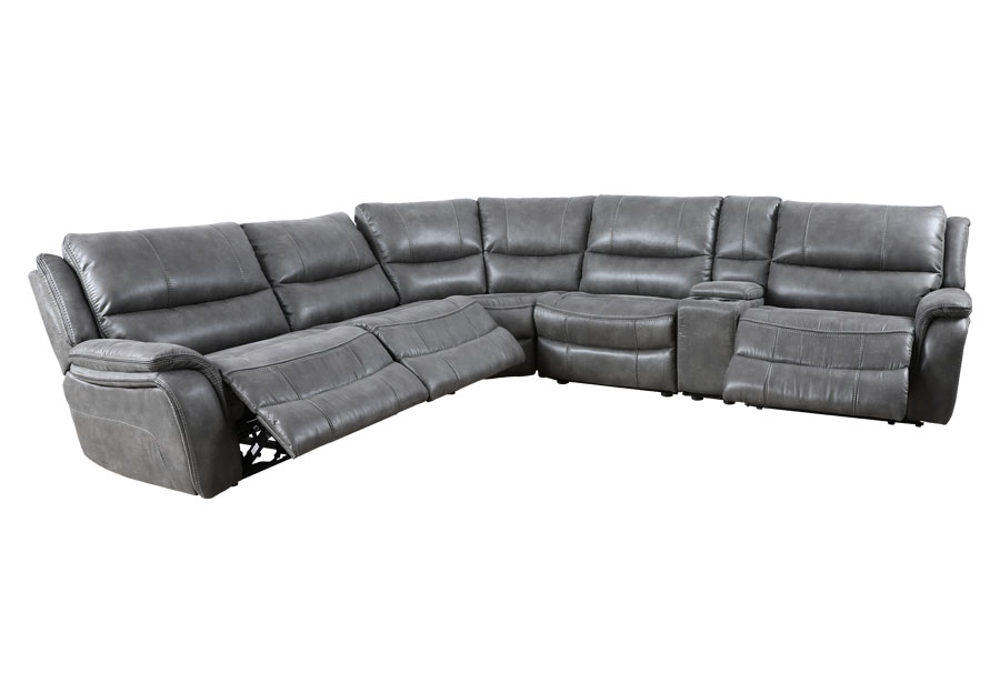 Cheers Cayman Gunmetal Manual Reclining Sectional