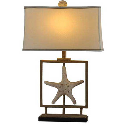 Stylecraft Metal Table Lamp With Starfish