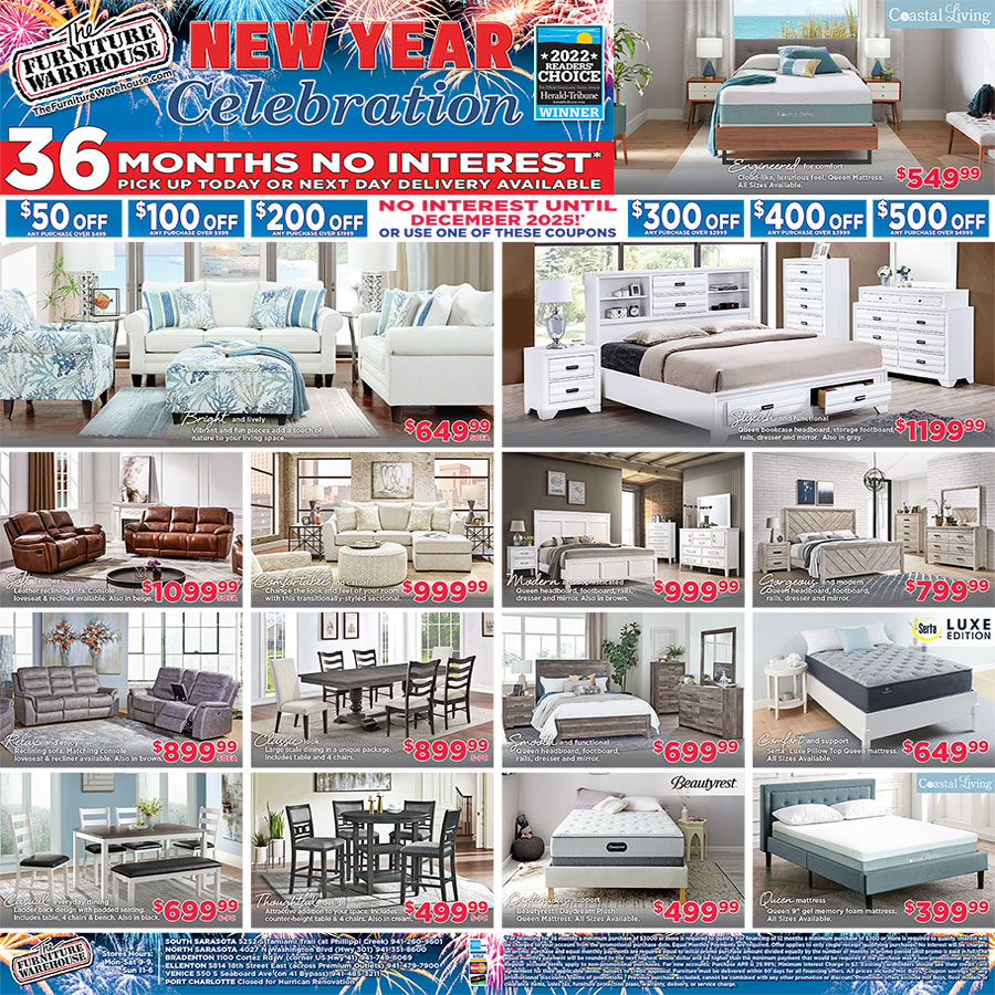 The Furniture Warehouse Weekly Ads | Visit Our Showrooms For More Great ...